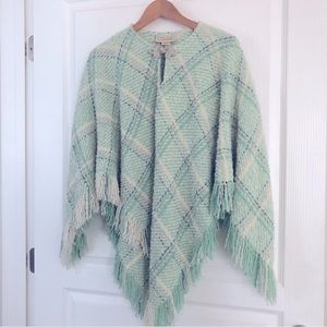Boyne Valley Weavers Irish Fringed Poncho - Gem